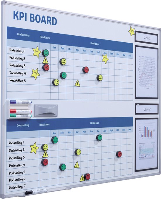 Smit Visual - Kpi bord + terkit visual management 90x120cm | bol