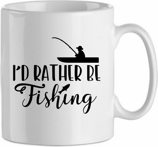 Mok: 'I'd rather be fishing ' | Cadeau| Cadeau voor haar| Cadeau voor ...