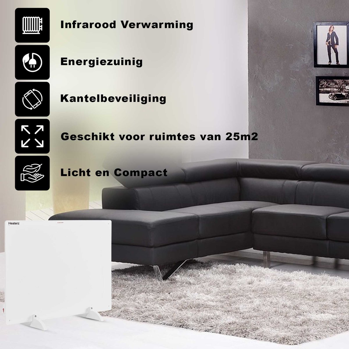 Infrarood Verwarmingspaneel 550 Watt - Infrarood Kachel - Paneel ...