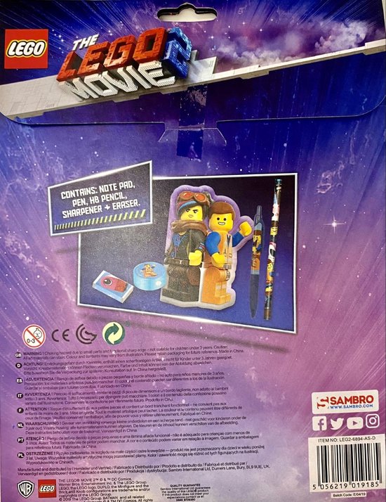Lego Movie Stationary set - schoolset - schrijfset -potlood - pen - gum ...