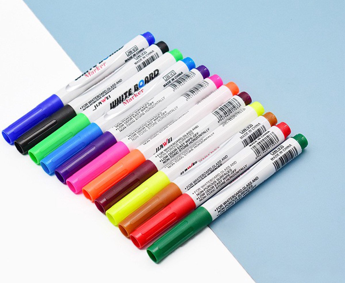 Whiteboard pennen - 12 stuks - stiften set - marker set - creativiteit ...