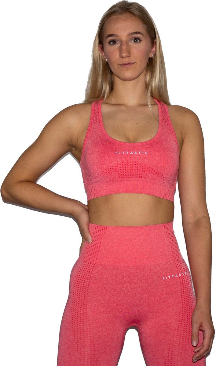 Fittastic Sportswear Woman - Sport bra's - Sport bra Hot Pink Maat S | bol.com