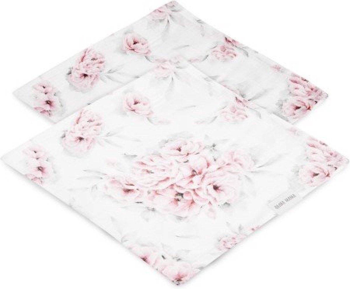 Qbana Mama – Set van 2 grote Bamboedoeken – In Blossom | bol.com