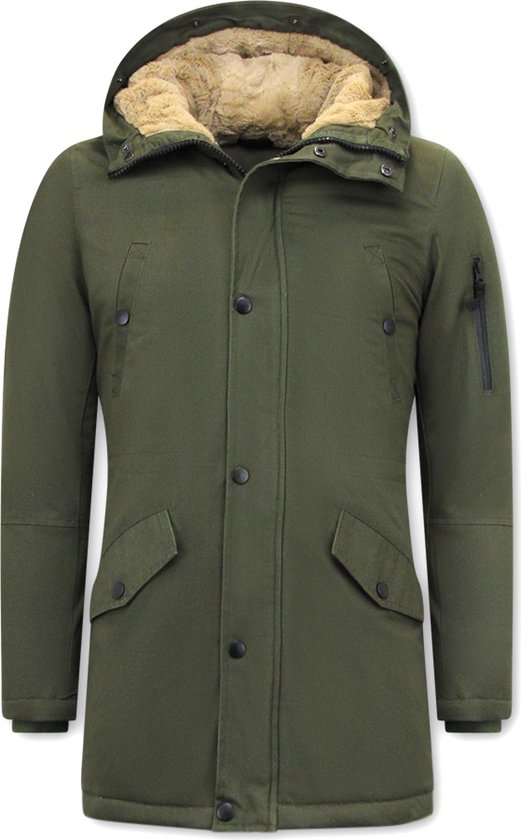 Heren Winterjas Parka met Capuchon - 7105 - Groen | bol.com