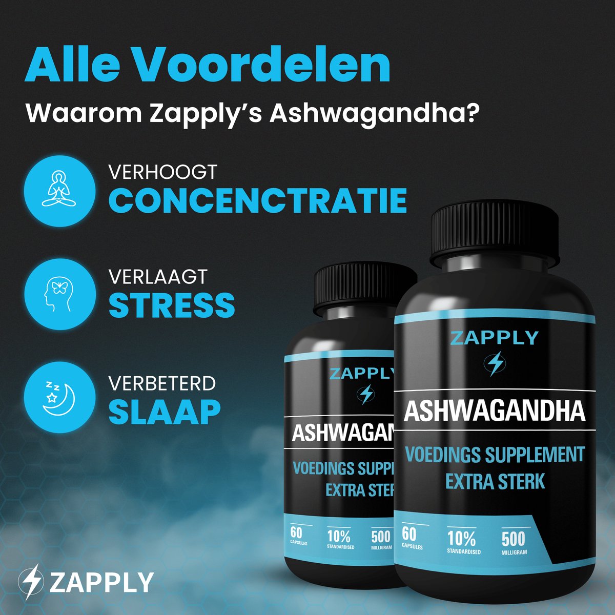 Zapply Ashwagandha Premium - Focus Supplement- Vermindert stress ...
