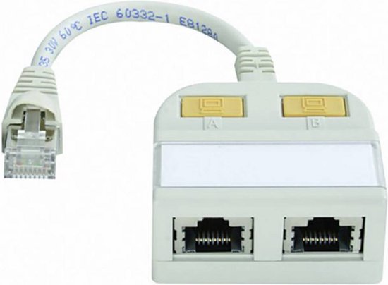 Telegärtner RJ45 ISDN Y-adapter [2x RJ45-bus - 1x RJ45-stekker] 15.00 ...
