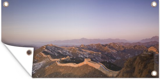 Affiche de jardin La Grande Muraille de Chine au lever du soleil ...