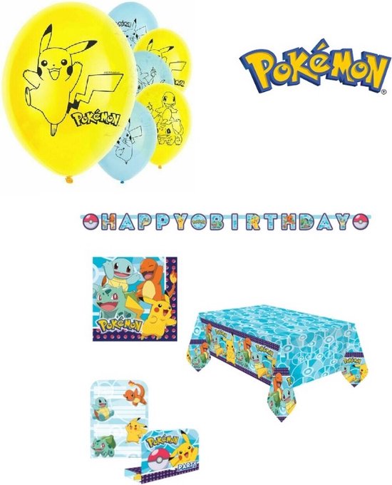 Pokemon versiering pakket slinger, tafelkleed, servetten en ...