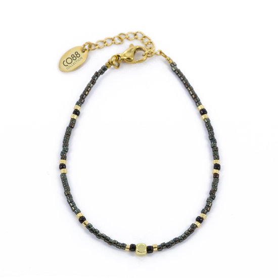 CO88 Collection 8CB-91156 Kralenarmband met Miyuki Kralen - Petrol - 16 ...