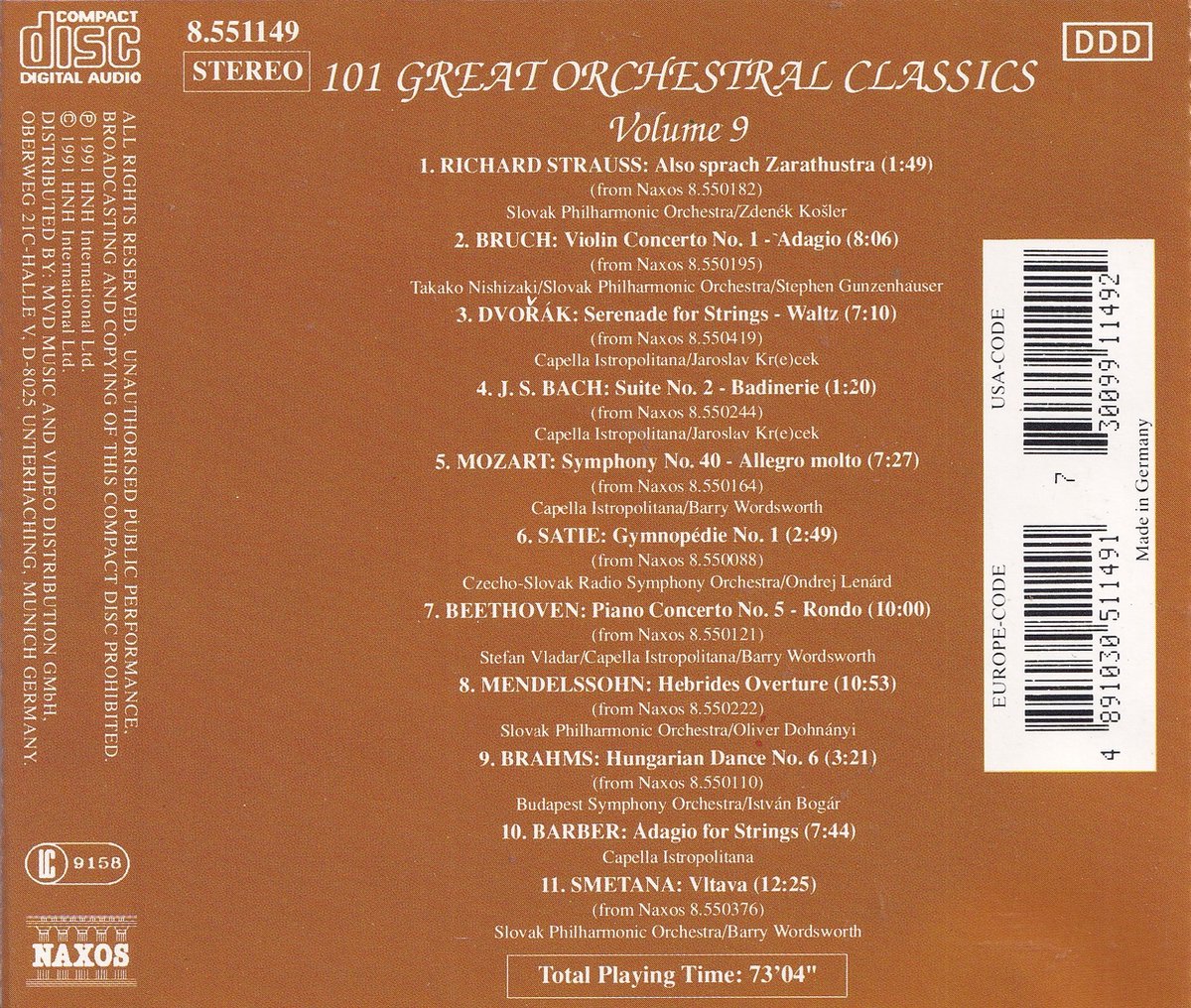101 Great Orchestral Classics volume 9 - Diverse artiesten spelen ...