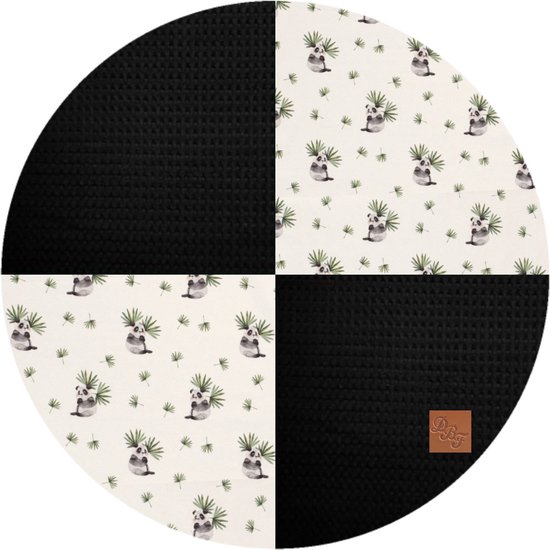 Boxkleed rond zwart met panda | bol.com