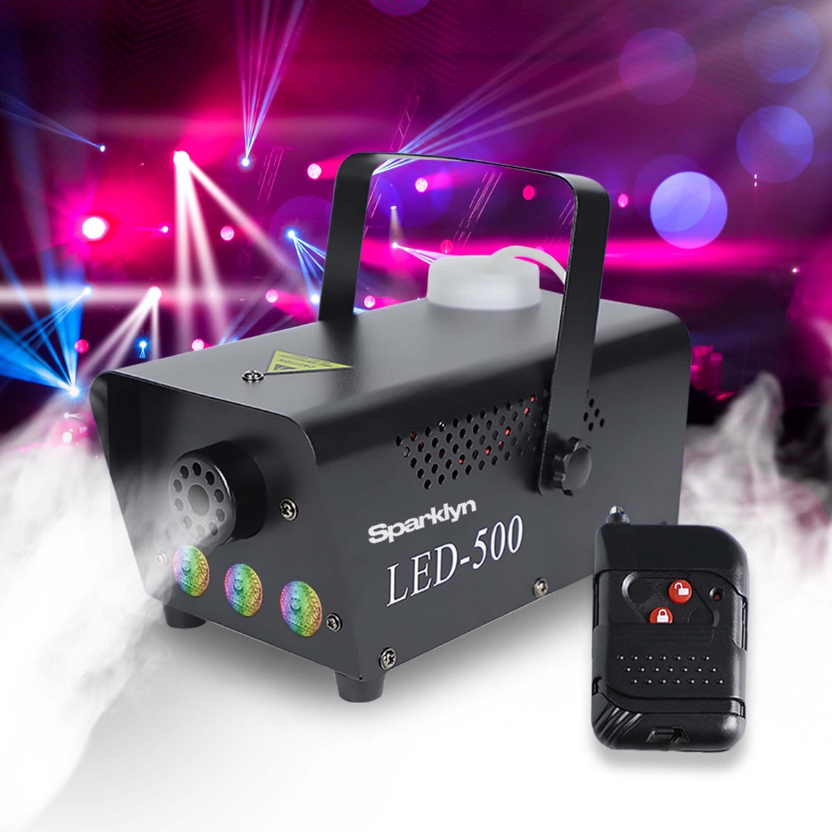 Sparklyn Rookmachine met LED en Draadloze Afstandsbediening - 500w ...