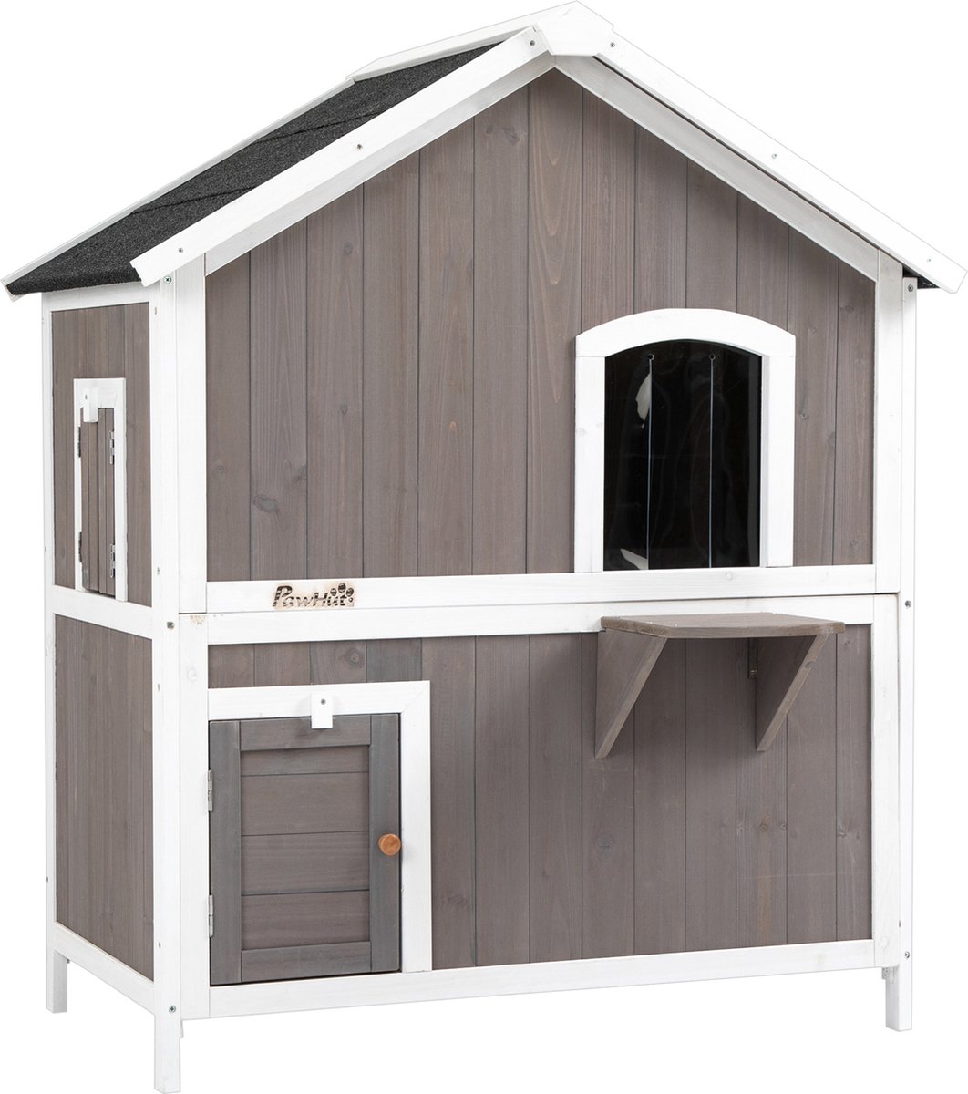 PawHut Katzenhaus mit erhöhtem Design D30-501 | bol.com