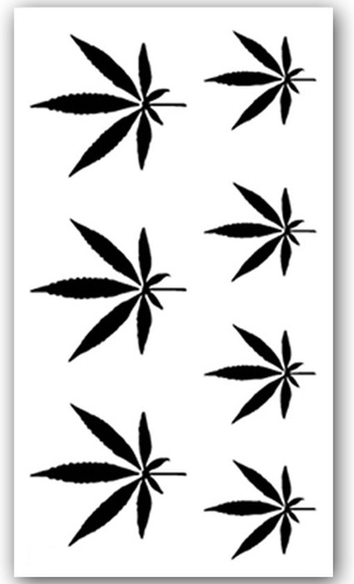 Temporary Tattoo Marijuana/Cannabis (10x6 cm) [Neptattoo - Tijdelijke ...