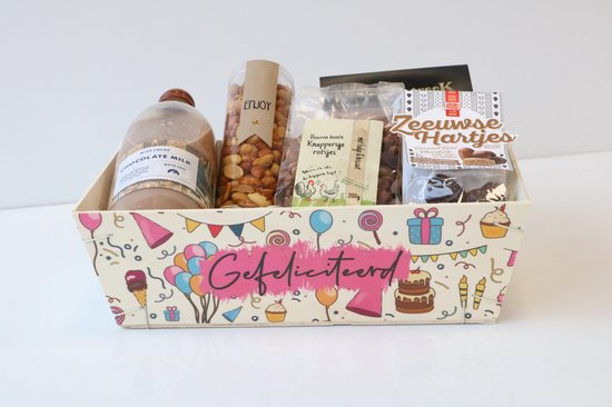 Geschenkverpakking houtenmandje (5 stuks) - Verjaardag 1 3KG -... | bol