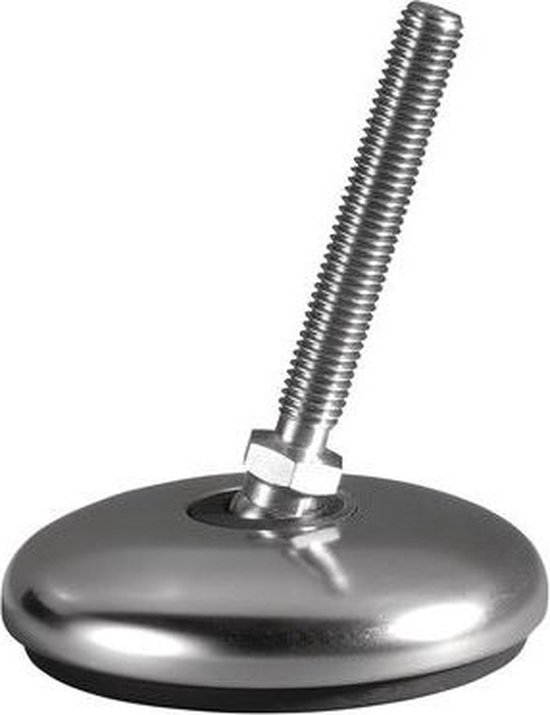 ROBO verstelbare machine stelvoet in RVS uitvoering voetplaat Ø 80 mm ...