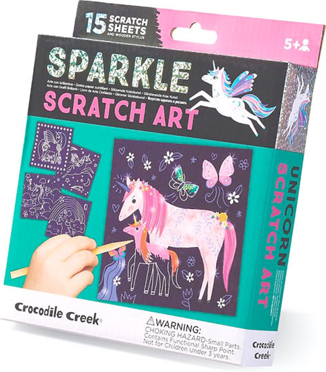 Crocodile Creek Sparkle kraskaarten Unicorn | Games | bol.com