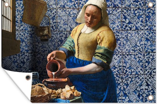 Posters de jardin extérieur Melkmeisje - Blauw de Delft - Vermeer ...