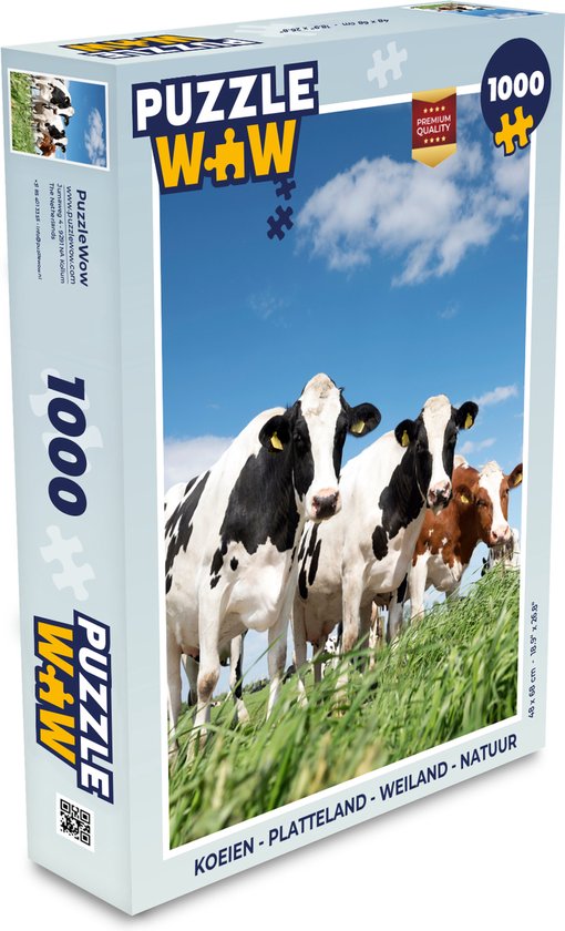 Puzzel Koeien - Platteland - Weiland - Natuur - Dieren - Legpuzzel ...