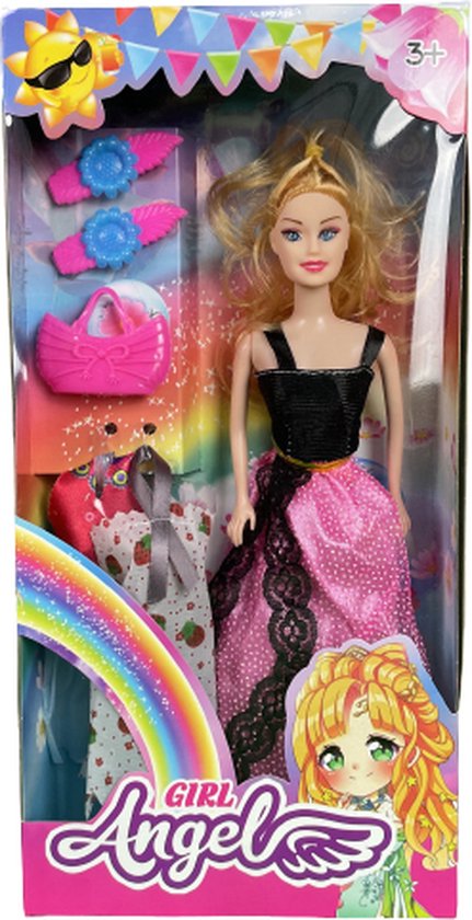 Angel pop met Accessoires 29 cm - Tiernerpop - cadeau tip | bol