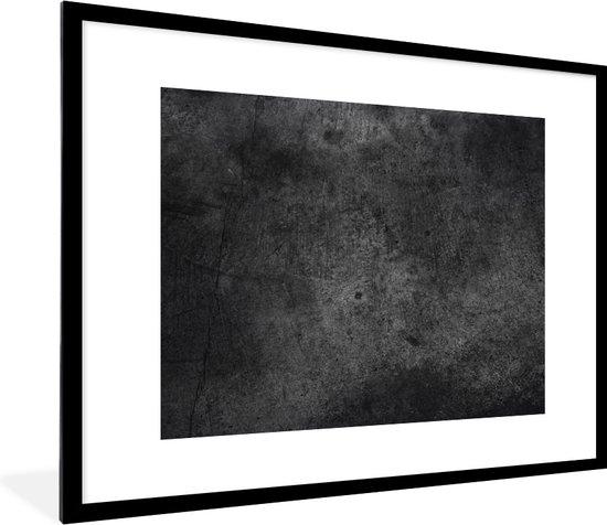 Fotolijst incl. Poster - Beton - Structuur - Retro - Zwart - Grijs ...