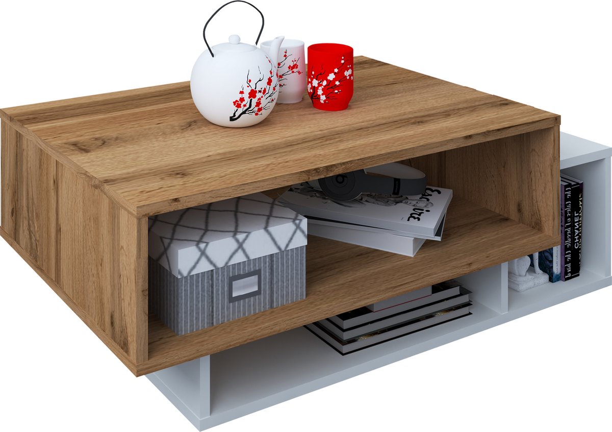 VCM Houten Sofa Tafel Salontafel Woonkamertafel Bijzettafel ...