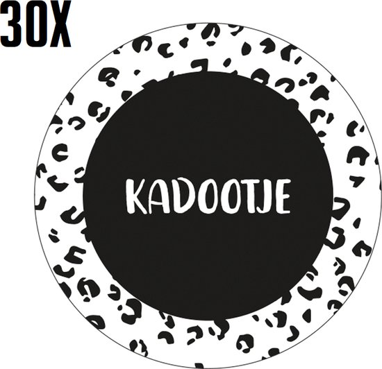 30 x Cadeausticker Kadootje - Traktatiesticker - Wensetiket - Sluitstickers - rond -... | bol