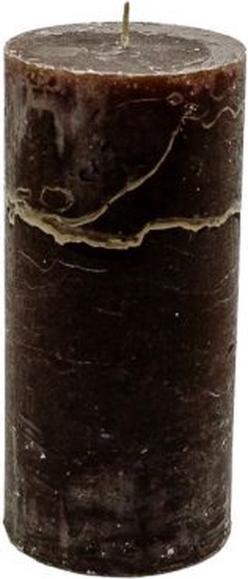 Ornina - Rustieke Kaars 15cm - Mokka | bol.com