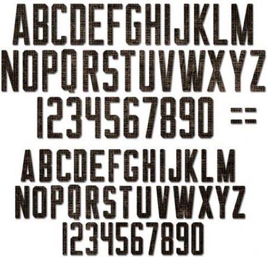 Sizzix Thinlits Die Set 73PK Alphanumeric Theory 665924 Tim Holtz | bol