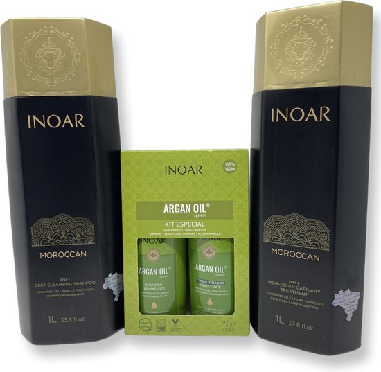 Inoar Moroccan 2x1000ml ORIGINAL keratine treatment marokkaanse keratin ...