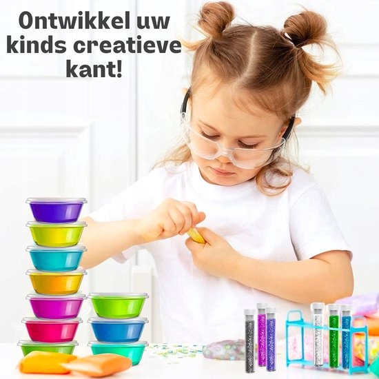 Novity® 128-delige XXL Slijm pakket - Slijm maken voor kinderen - Slijm ...