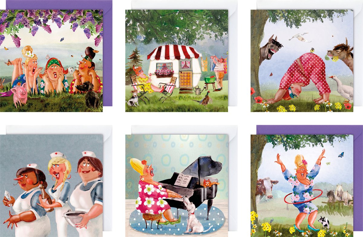 Ingrid Berendsen Wenskaarten set - Art Group - Set van 6 luxe kaarten ...