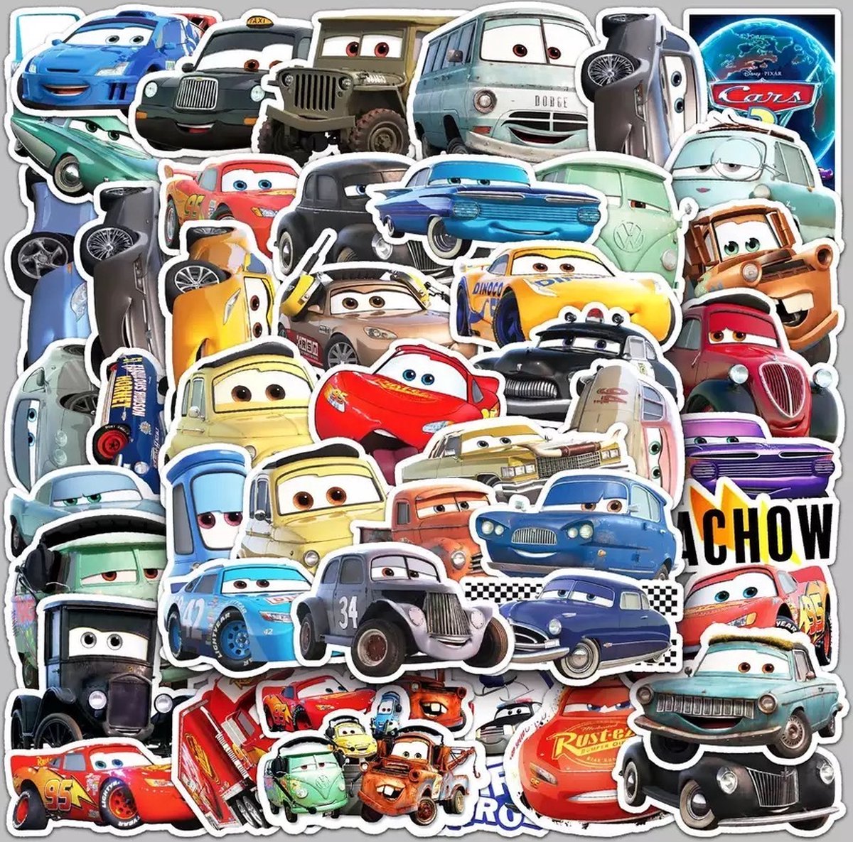 Cars Stickers 50 Stuks - Auto Speelgoed - Stickerboek - Stickers Laptop ...
