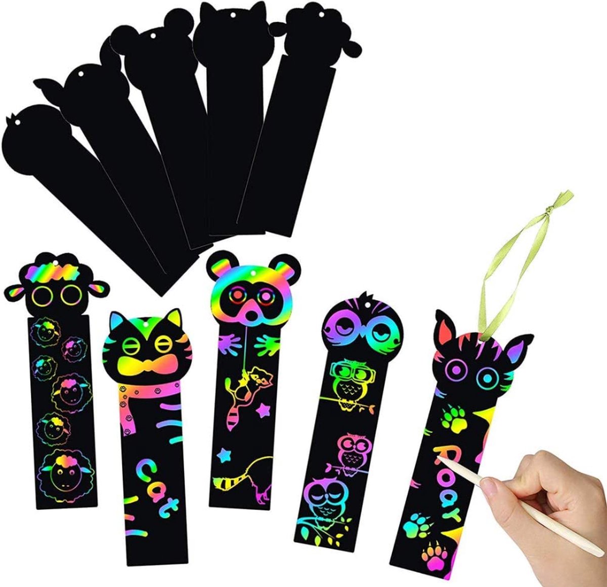 bladwijzers – 48 stuks - krabprent bladwijzers – krabfoto - bladwijzer dieren - 24... | bol.com