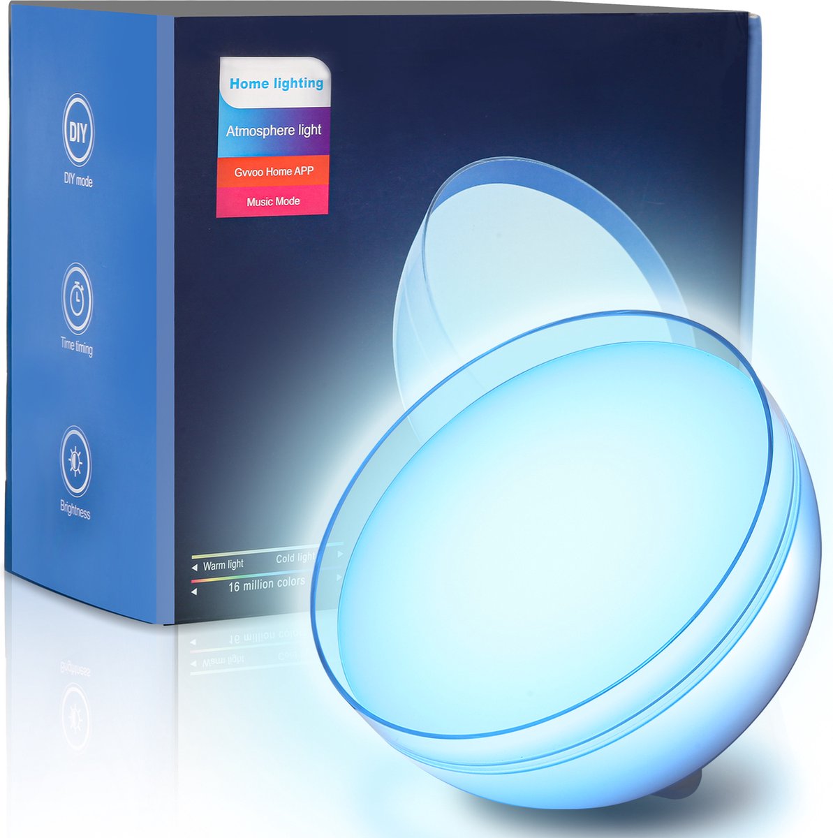 Slimme LED Tafellamp Sfeerverlichting RGB Wit Nachtlampje APP Controle ...