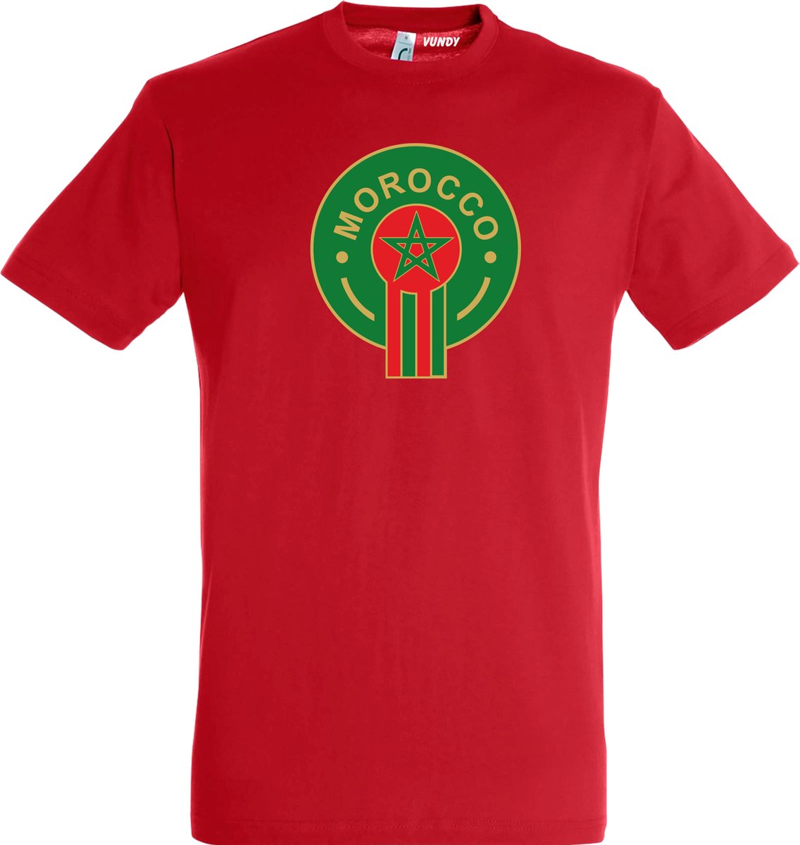 T-shirt Logo Maroc Groot | Chemise Maroc Rouge | Coupe du monde de ...
