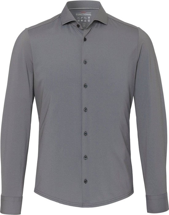 Pure The Functional Shirt Grijs - Maat 40 - Heren - Overhemden Casual | bol