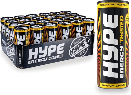 Energy (Twisted Tropical Punch - 24 x 250 ml) - Hype - Energy drink | bol