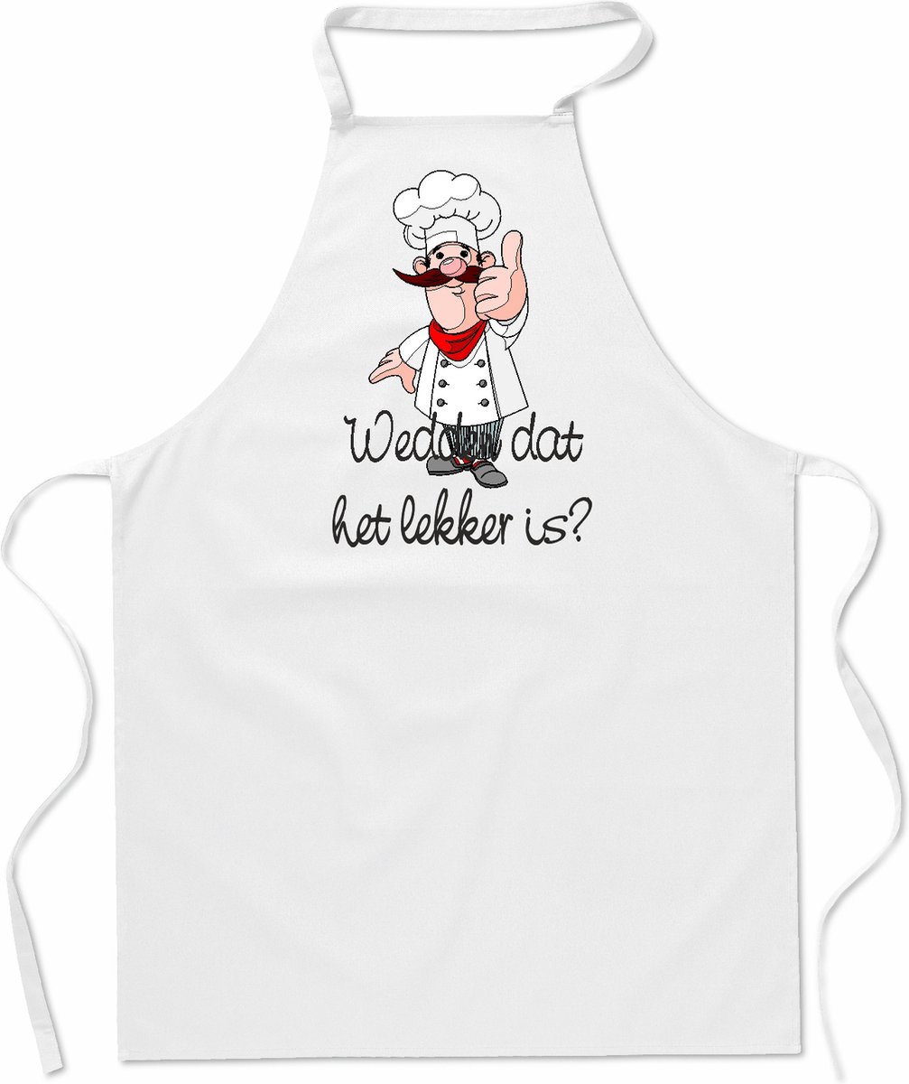 Mijncadeautje Schort Leuke keukenschort Wedden dat het lekker is | bol.com