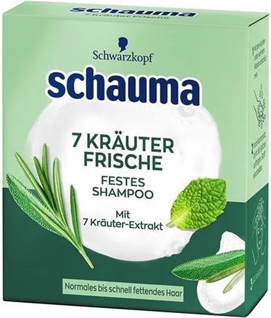 Schauma Solid Shampoo bar - 7 Herbs Freshness - 60 gram - Schwarzkopf ...