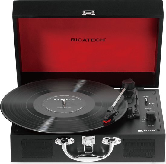 Platenspeler Ricatech RTT25 executive zwart | bol