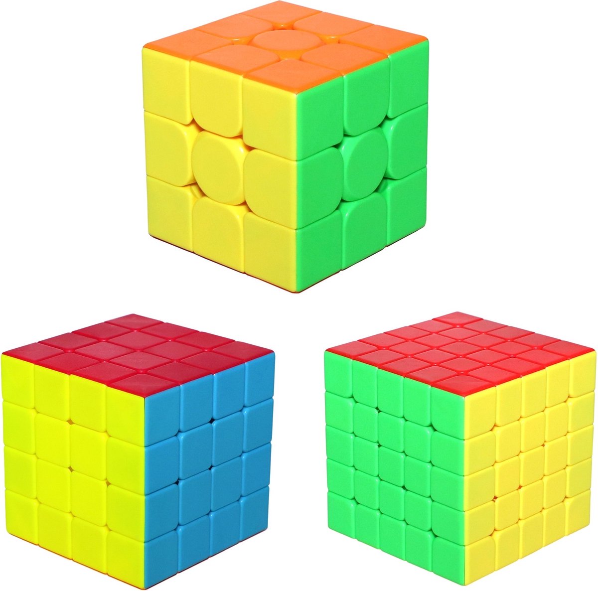 Rubiks Cube 3-Delig set - 3x3 & 4x4 & 5x5 Kubus - Speed Cube - 3 Pack ...