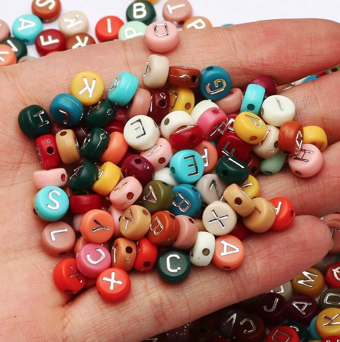 Letterkralen - letters - alfabet - sieraden maken - DIY - multi kleur ...