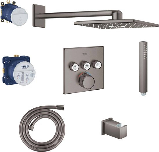 Grohe Grohtherm Smartcontrol 310 Comfortset inbouw regendoucheset Cube ...