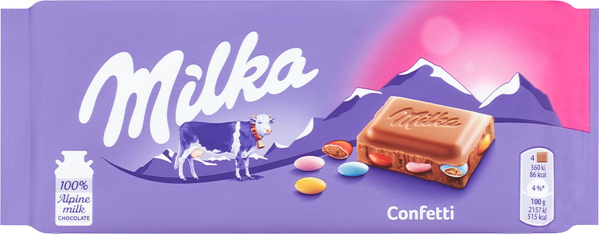 Milka Tablet melkchocolade met confetti - 100g x 10 | bol.com