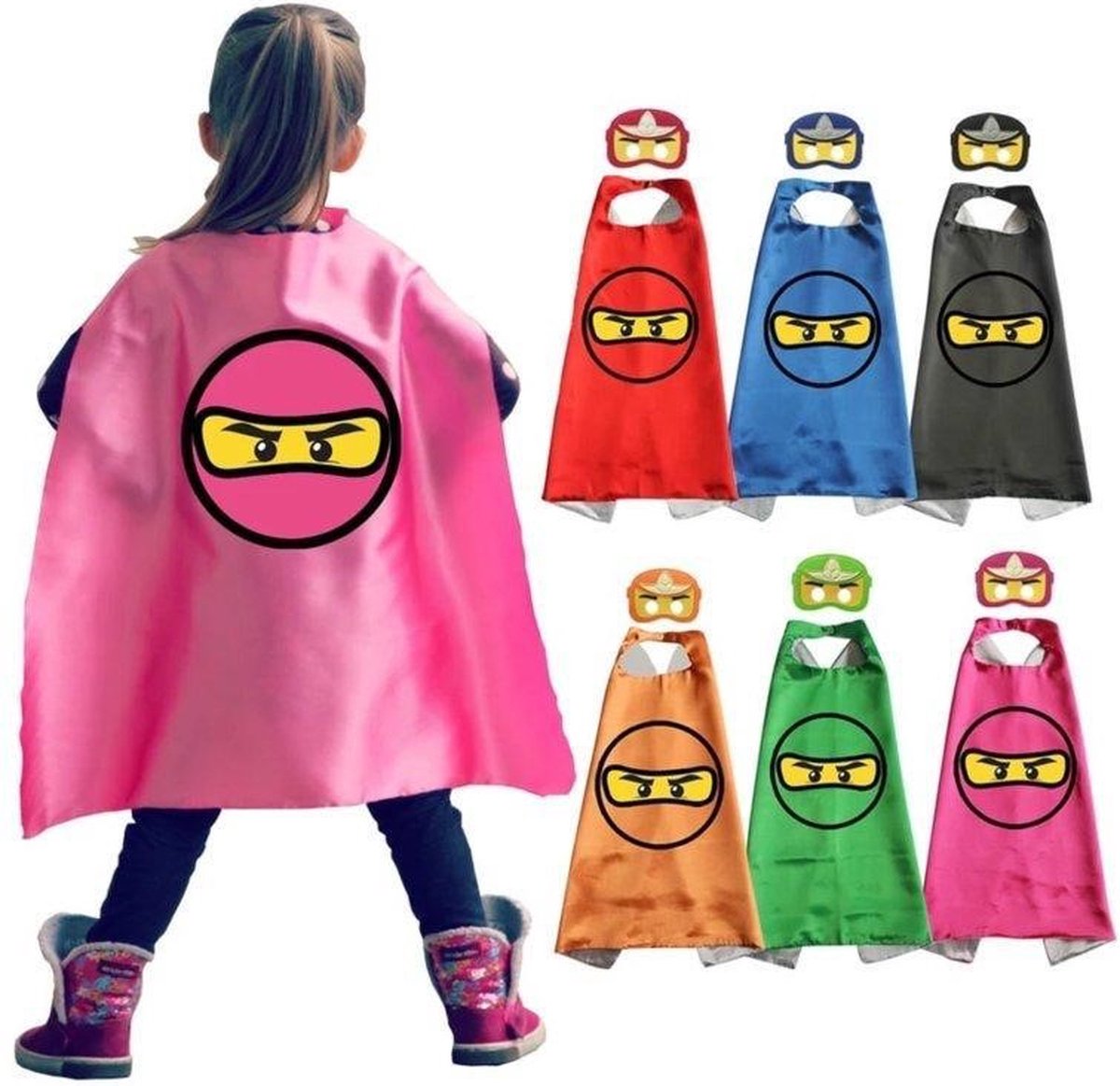 Ninjago Verkleedpak jongen - Cape en Masker - Blauw - Jay - Ninja ...