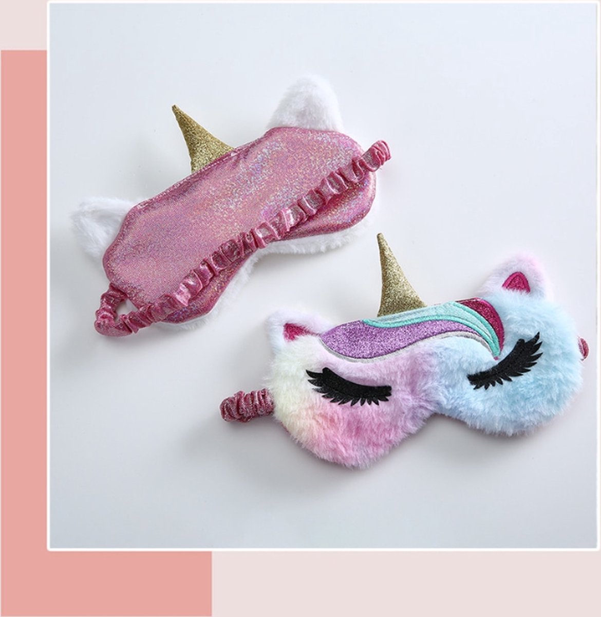 Kinder slaapmasker regenboog Eenhoorn Poes- reismasker kind vanaf 5 jaar - oogmasker | bol.com