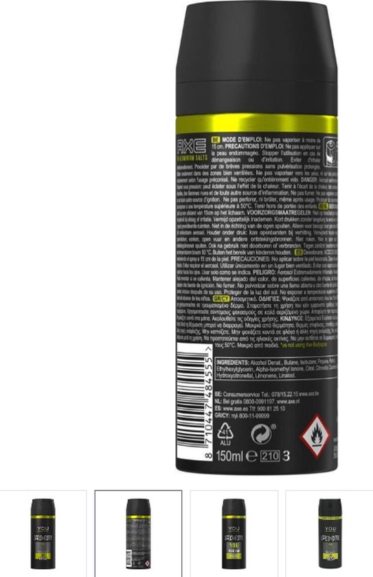 Axe YOU - Deodorant Bodyspray 'Fresh' - Doos 6 stuks a 150 ml | bol.com