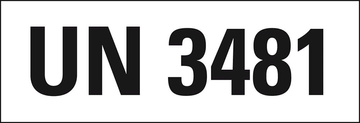 UN 3481 sticker, zelfklevend papier, 500 op rol 147 x 50 mm | bol.com