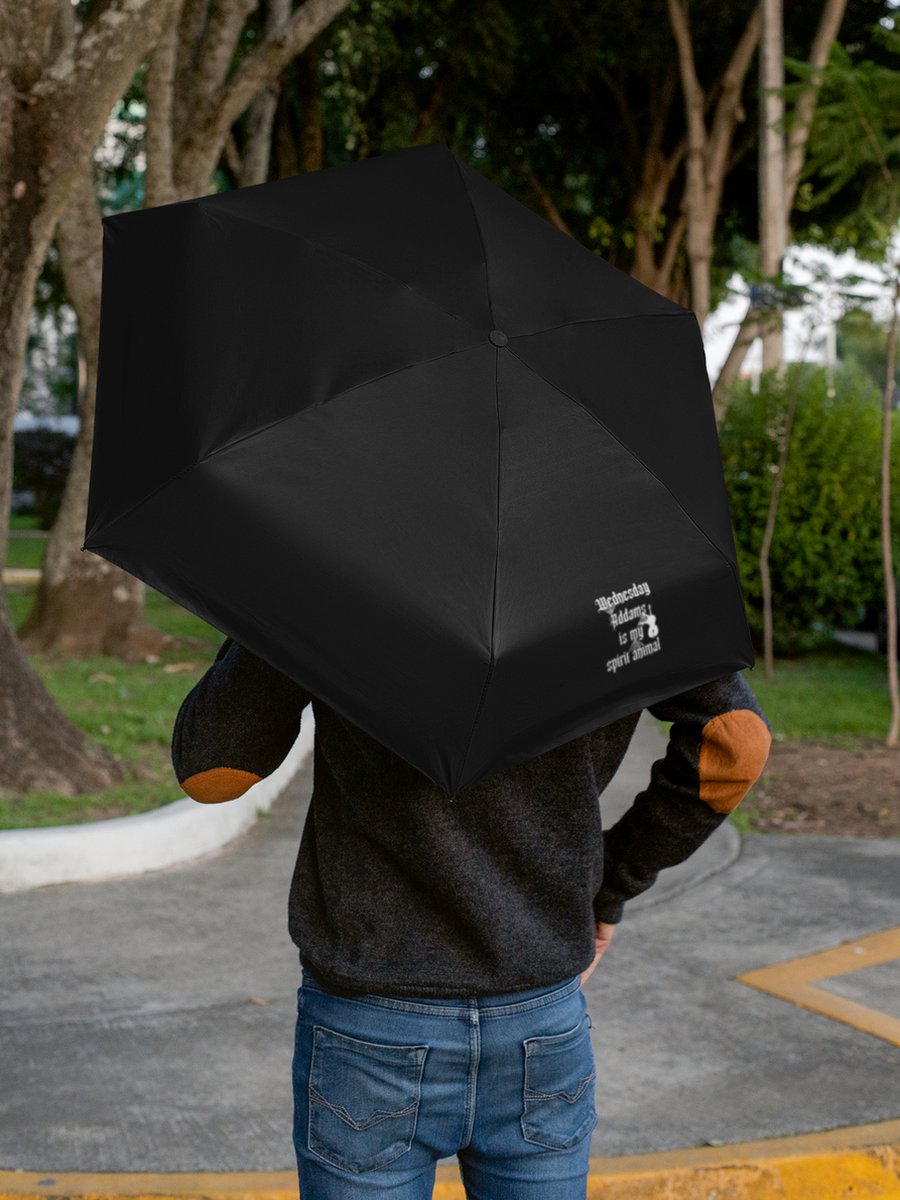 Rick & Rick paraplu - Zwarte paraplu met opdruk - Paraplu - Wednesday Addams paraplu -... | bol.com